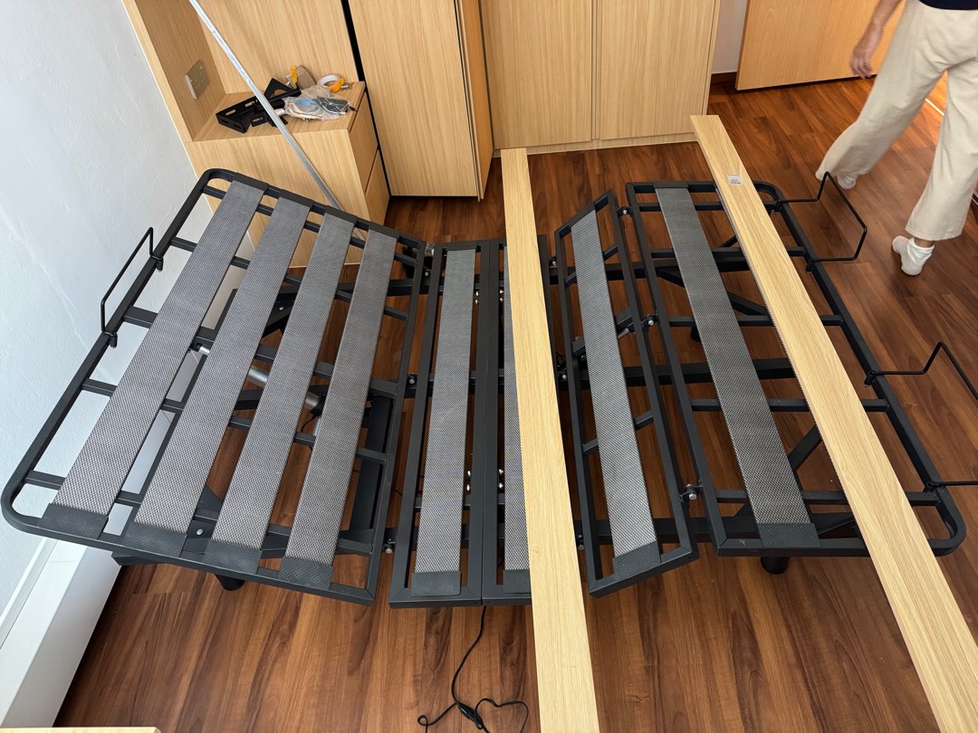 Automated bed frame with remote control, queen size, Furniture & Home ...