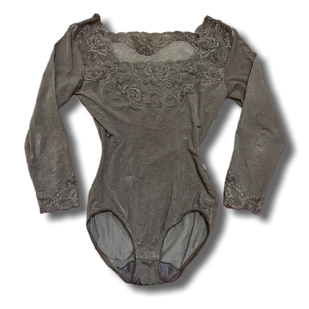 bodysuit brown lace coquette camisol lace vintage y2k bodysuit corset ...