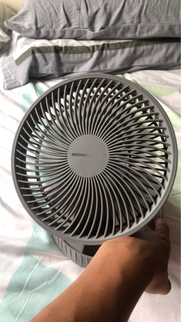 Bossman Kaden Mini Desk Fan Foldable charging, Furniture & Home Living ...
