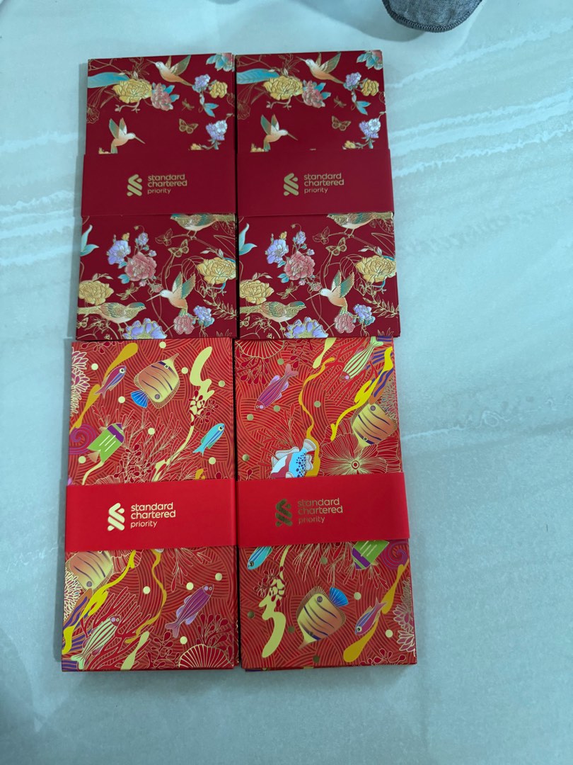 Brand new 4packets standard chartered priority 2024 and 2025 red ...