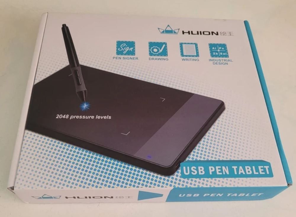 Brand New Huion H420 Writing Pad board tablet with digital pen Art ...