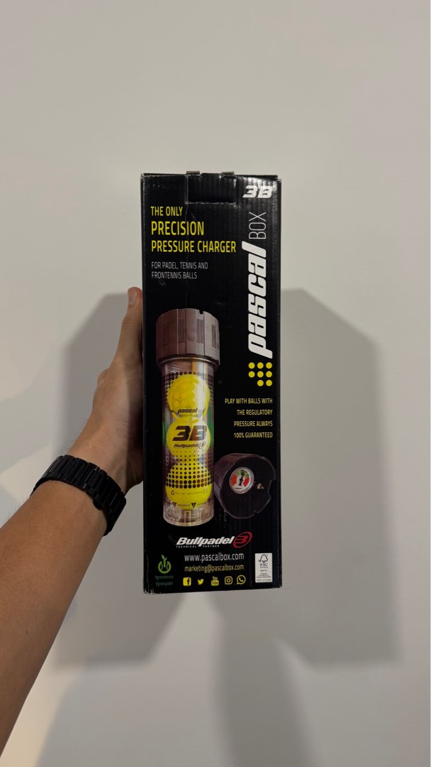 Bullpadel Pascal Box 3B Padel Ball Pressuriser, Sports Equipment ...