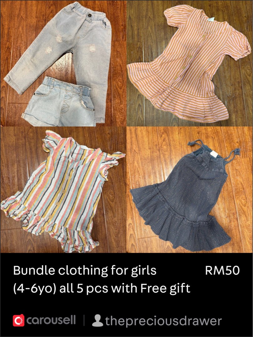 LETTING GO LAST CHANGE Bundle clothing for girls (4-6yo) all 5 pcs with ...