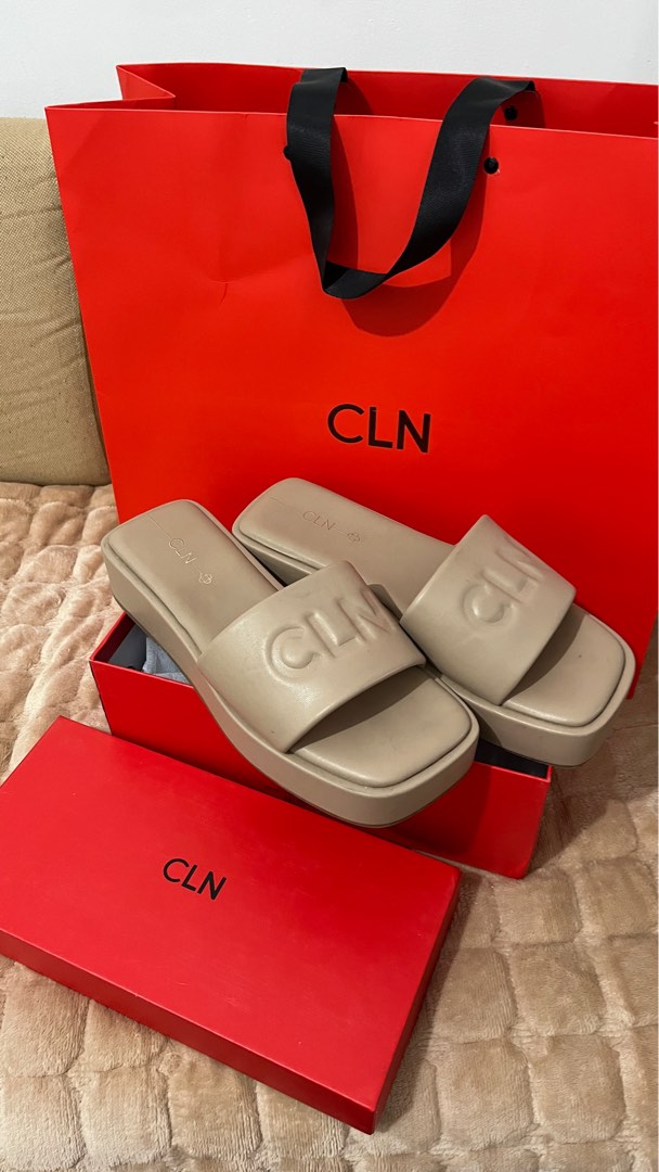 CLN Platform Sandals - Nude, Women's Fashion, Footwear, Flats & Sandals on Carousell