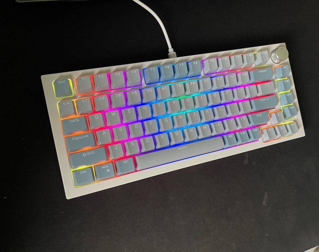 Cloudy RGB Custom Gaming Mechanical Keyboard | 70% Layout | Brown ...