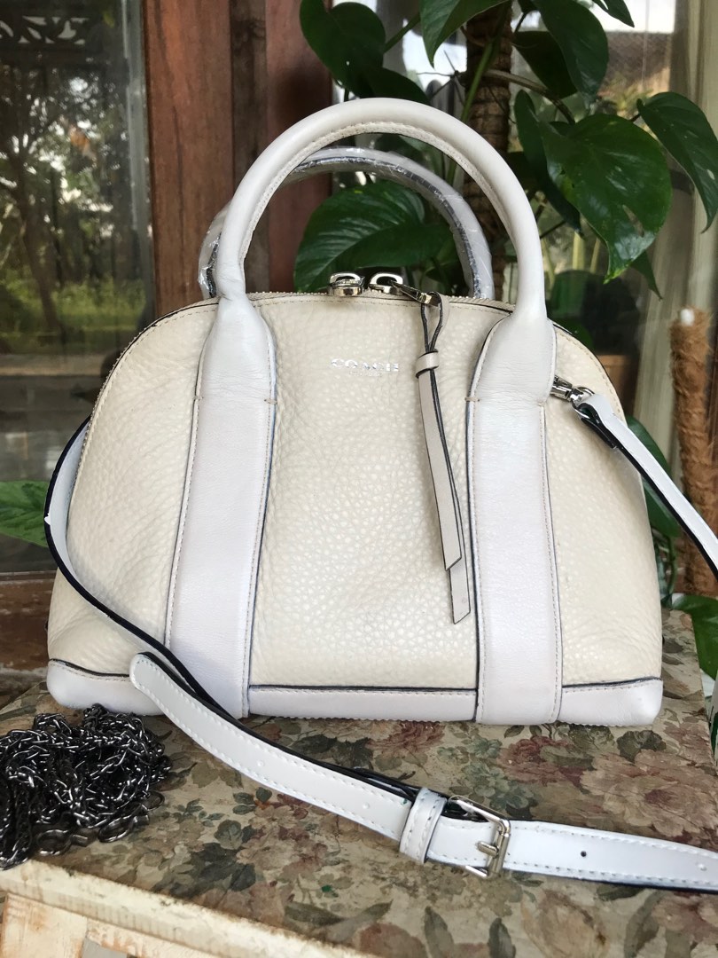Coach VIntage Mini Preston Pebbled Leather, Fesyen Wanita, Tas & Dompet ...