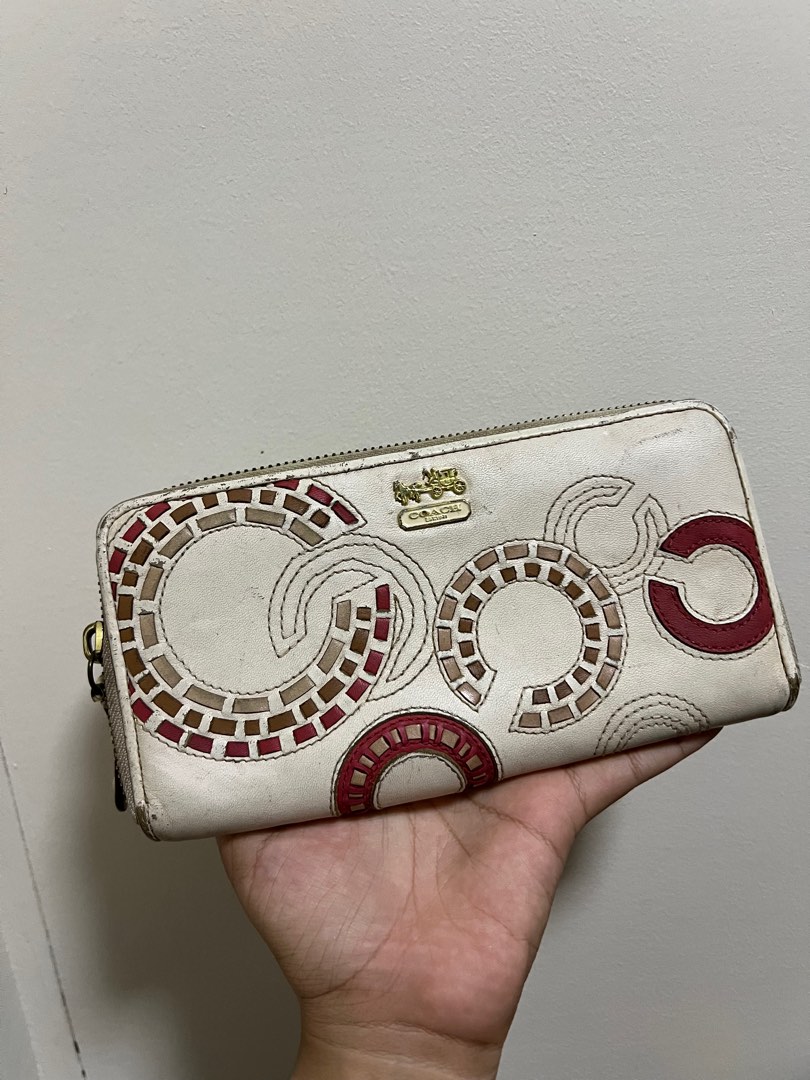 COACH chelsea inlaid charlie ivory wallet, Luxury, Bags & Wallets on ...