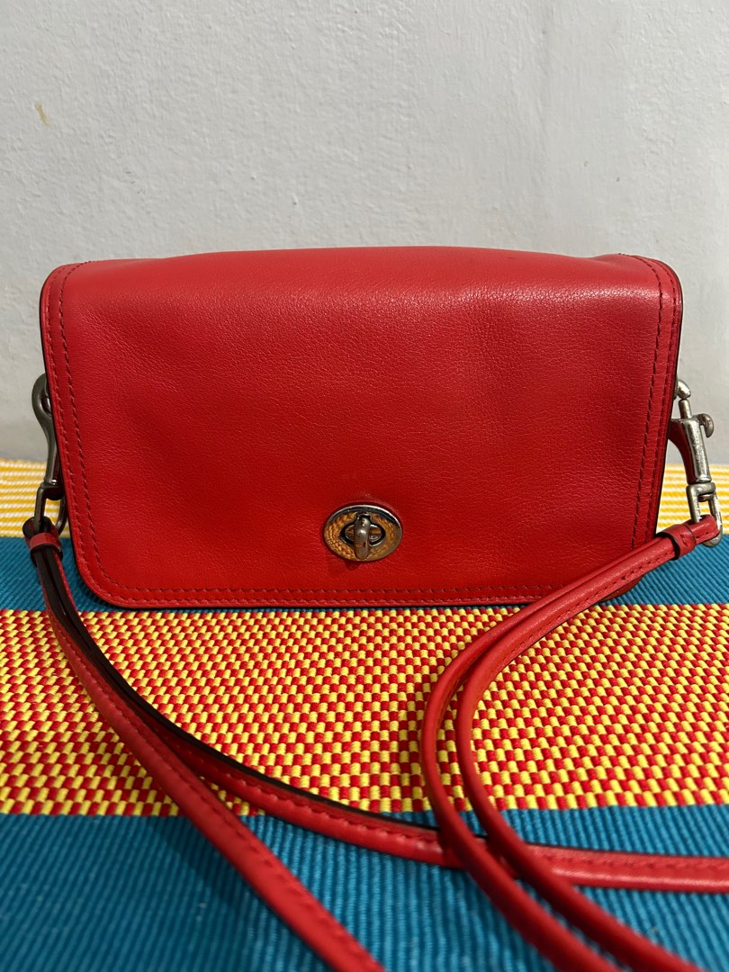 Coach NY Red leather sling bag, Women's Fashion, Bags & Wallets, Cross ...