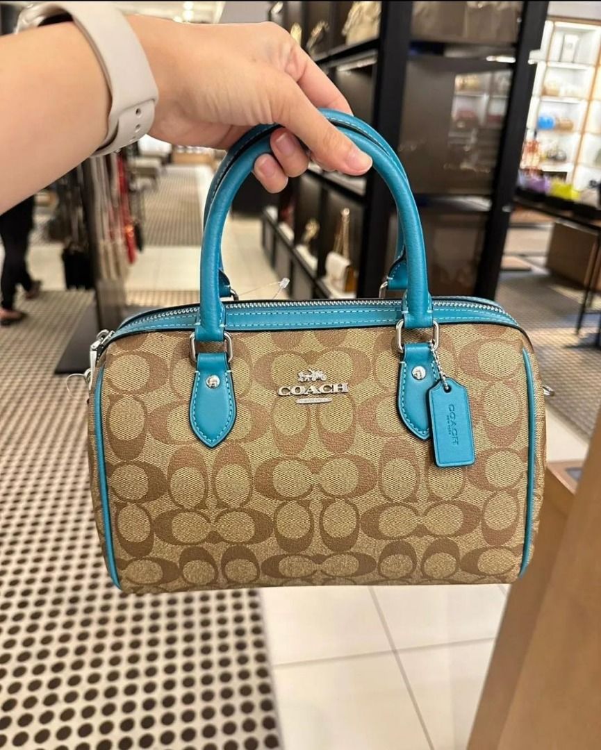 Coach Women's Bag - CH280 Rowan Satchel in Signature Coated Canvas and Smooth Leather with ...