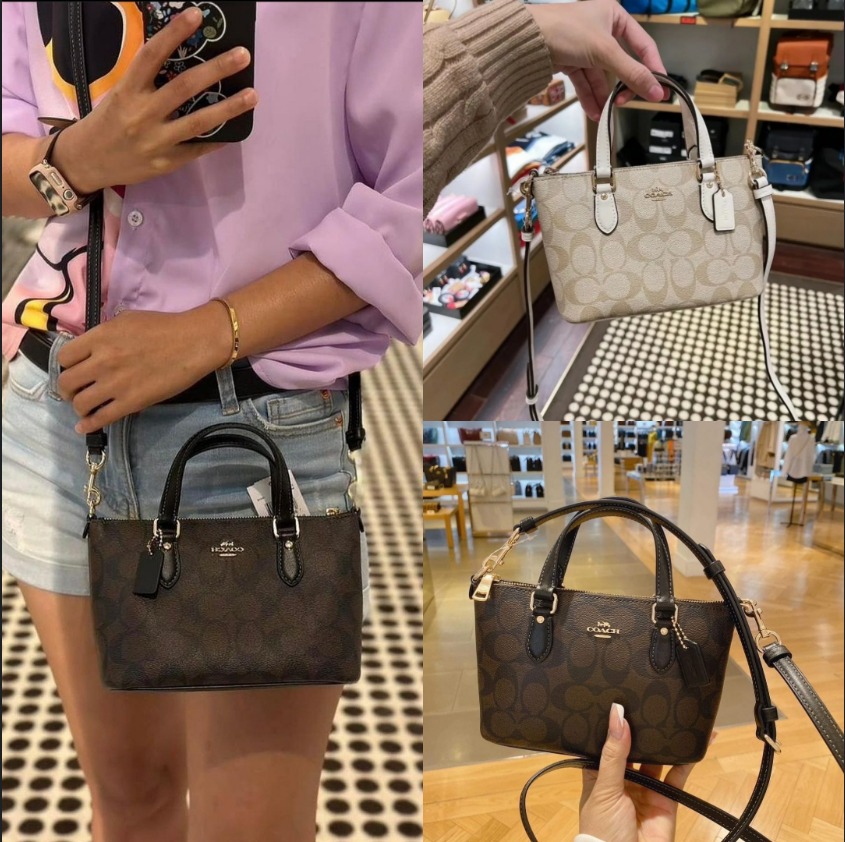 Coach Women's Bag - CH468 Mini Gallery Zip Crossbody Bag in Signature ...