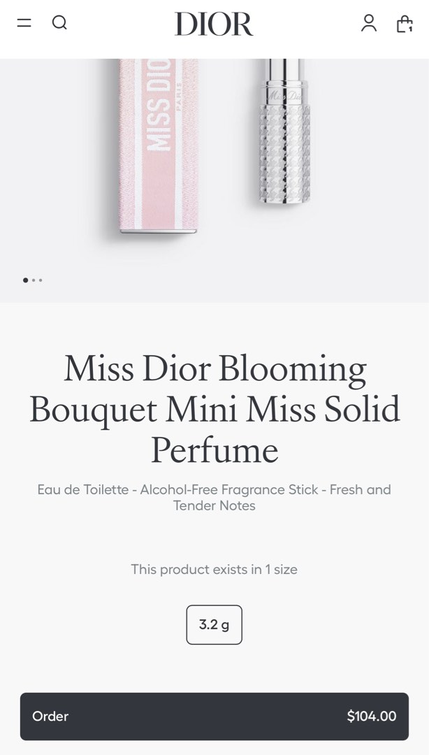 Dior Mini Miss Solid Perfume, Beauty & Personal Care, Fragrance ...