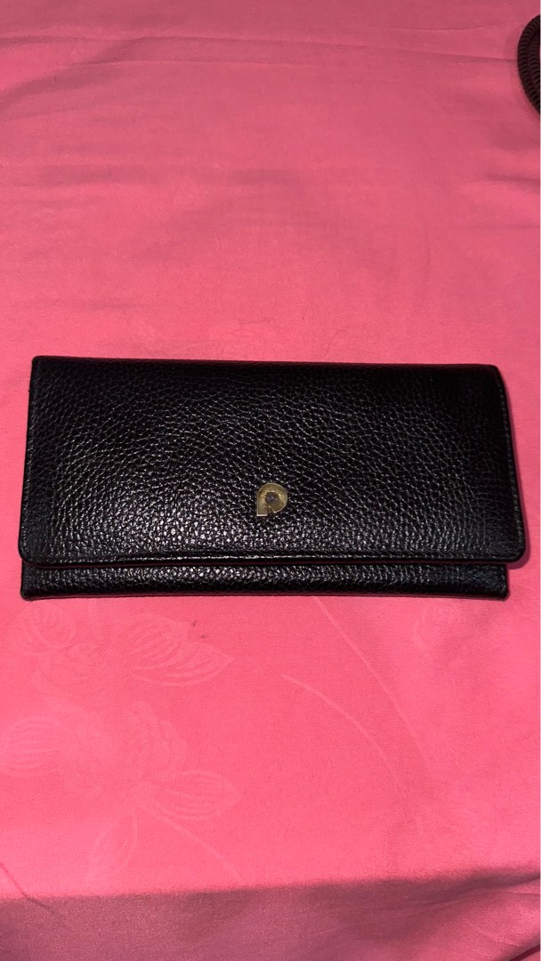 Dompet Hitam papillon leather's, Fesyen Wanita, Tas & Dompet di Carousell