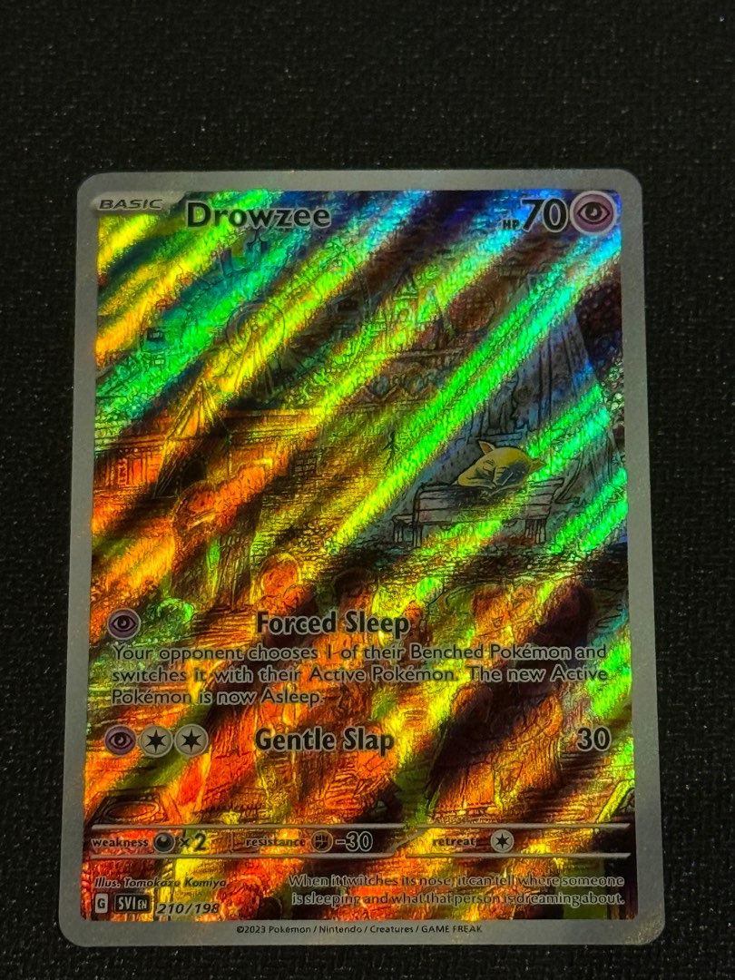 Drowzee Illustration Rare 210/198 #210 Pokemon Scarlet & Violet Base ...