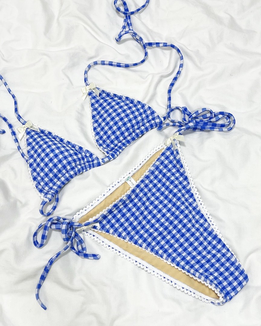 Eighth Mermaid Blue Gingham swimsuit, Women's Fashion, Swimwear ...
