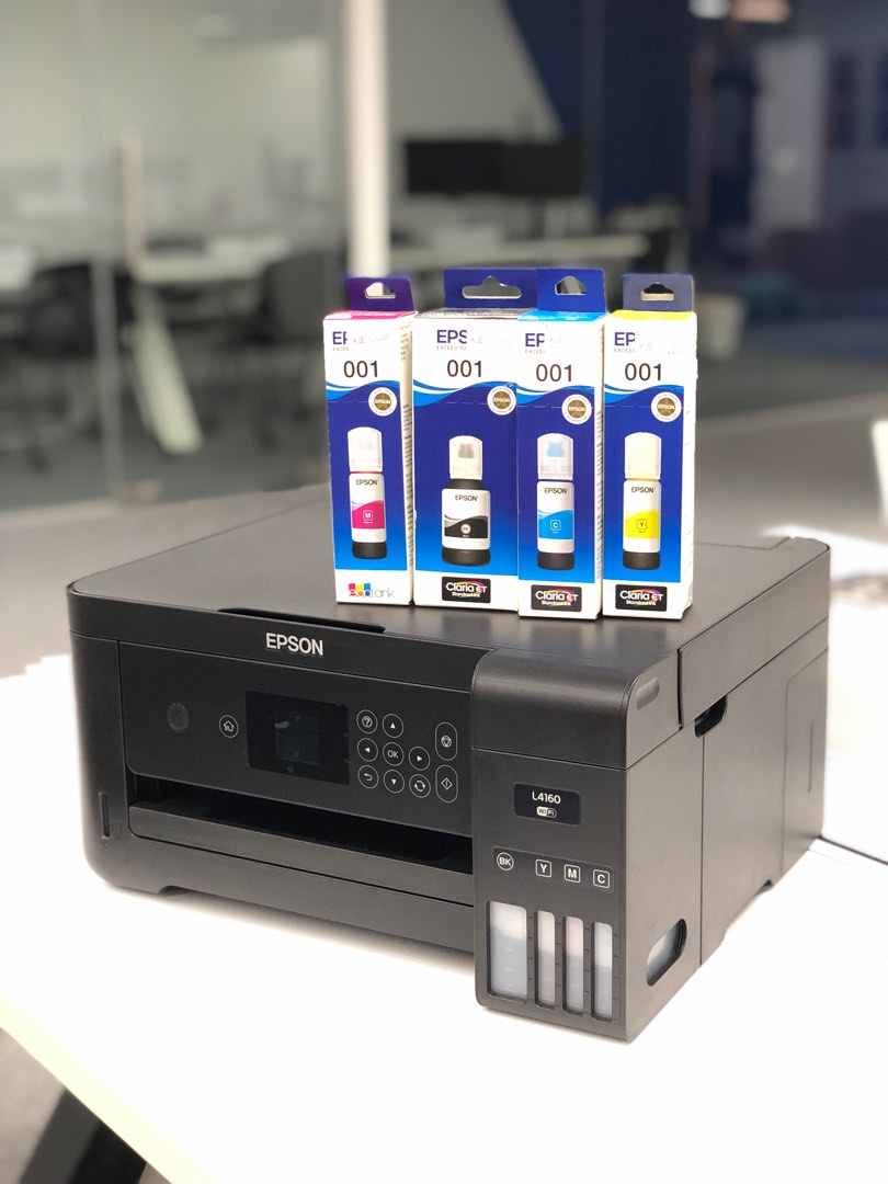 Epson L4160 printer and scanner with one set of ink, Computers & Tech ...