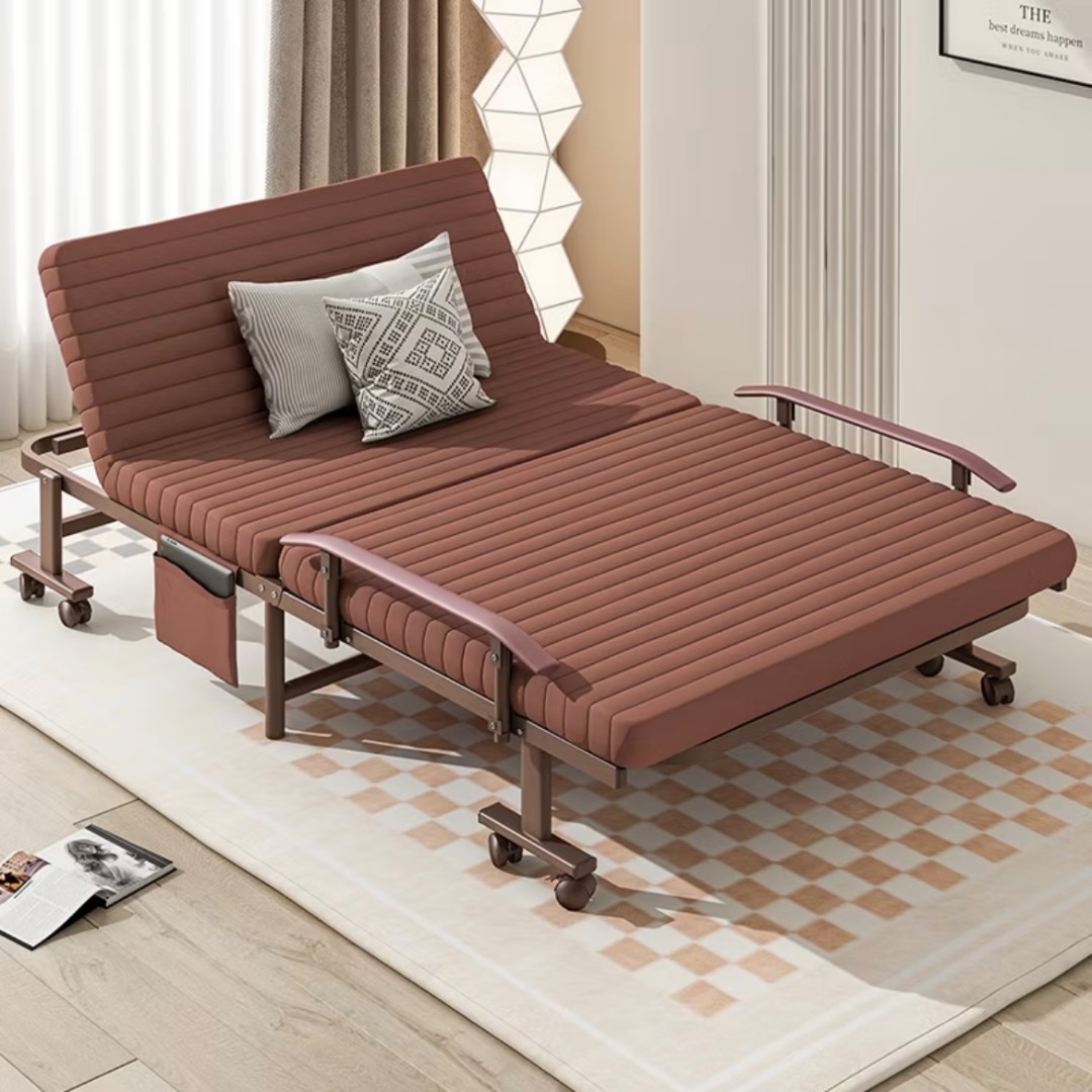 Foldable Reclining Bed With Mattress | Space Saving Portable Sleeping ...