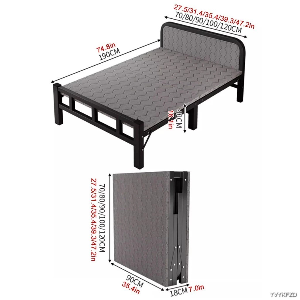 Folding Bed Comfort Bed Folding Metal Bed Frame Folding Bed Single Bed Double Bed, Furniture ...