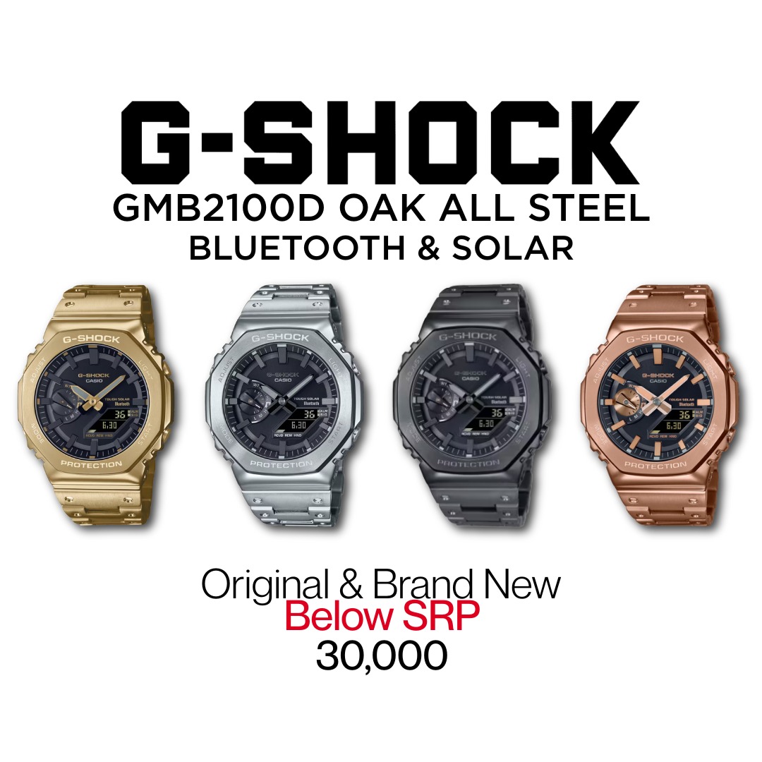 G-SHOCK GMB2100D OAK ALL STEEL, Men's Fashion, Watches & Accessories ...