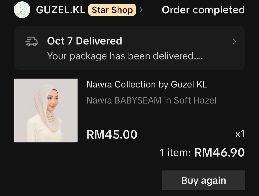 SOFT HAZEL NAWRA collection GUZEL KL (FREE SHIPPING), Women's Fashion ...