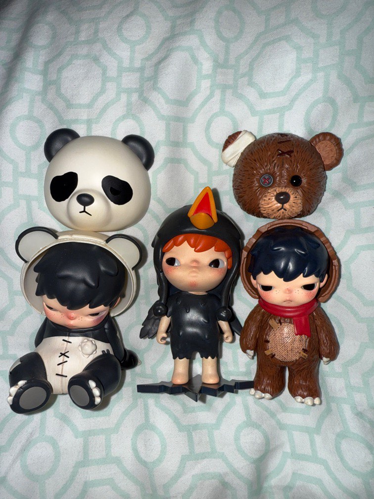 hirono panda crow stuffed bear secret, Hobbies & Toys, Toys & Games on Carousell