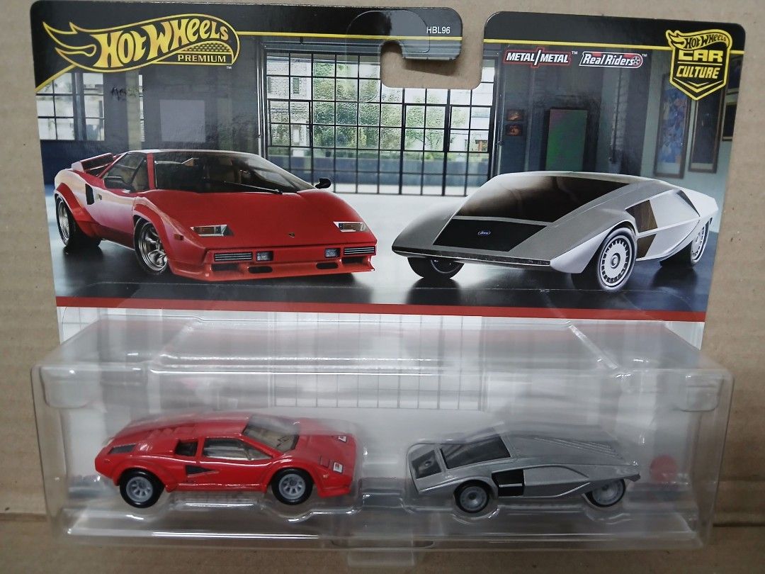 Hot Wheels Premium Car Culture Twin Pack Lamborghini Contach Lancia ...
