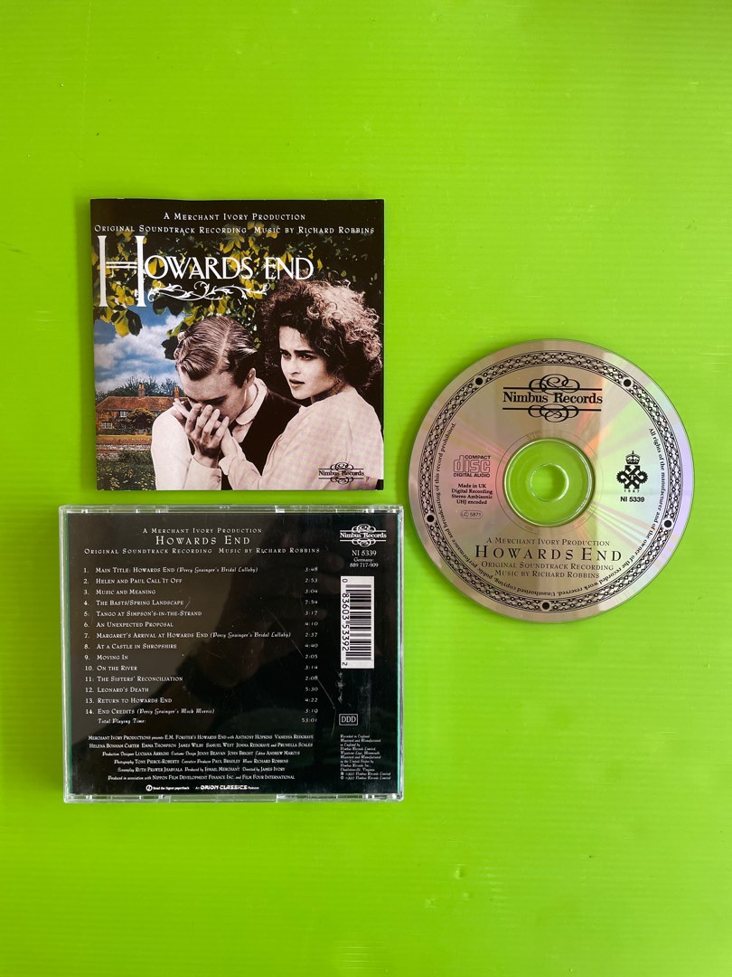Howards End Original Soundtrack Recording By Richard Robbins CD ...