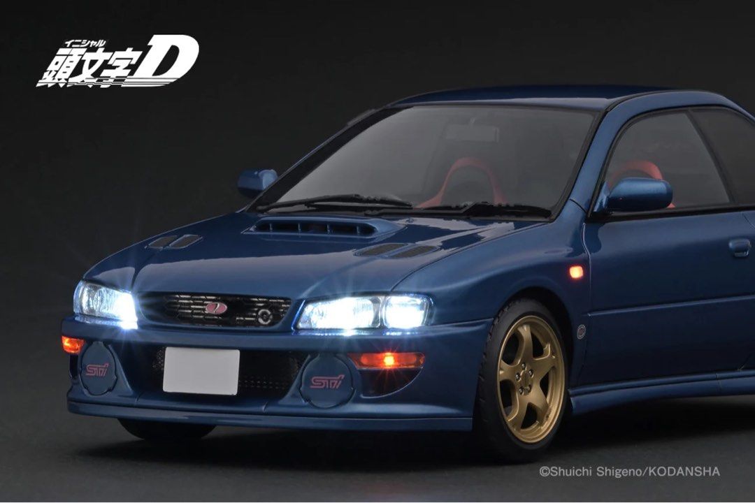 Ignition Model 3539 INITIAL D SUBARU Impreza WRX type R STi Version V (GC8) Blue With LED light ...