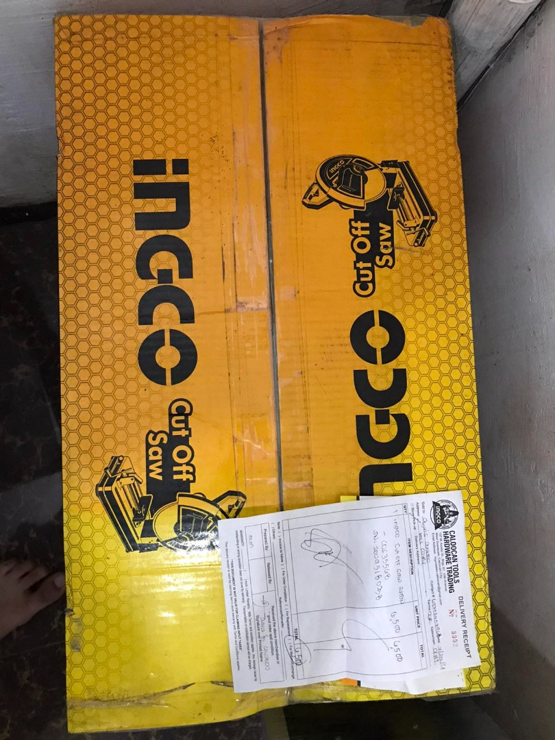 Ingco Heavy Duty Cut-off Saw 2400W, Model No. COS35568, Serial No ...