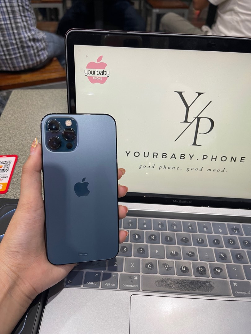 IPHONE 12 PRO 256GB DIGIMAP PACIFIC BLUE, Telepon Seluler & Tablet ...