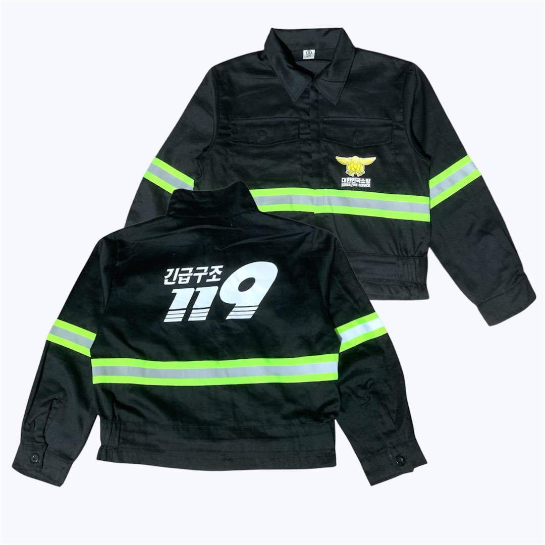 Korean fire service canvas jacket preloved band kaos bekas second ...