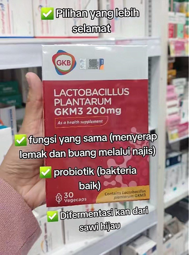 Lactobacillus plantarum GKM3 200mg (new & expiry date 2025), Health & Nutrition, Health ...