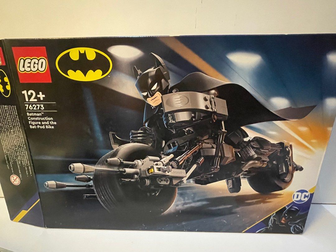 Lego Marvel 76273 Batman Construction Figure and the Batpod Bike [2024 ...