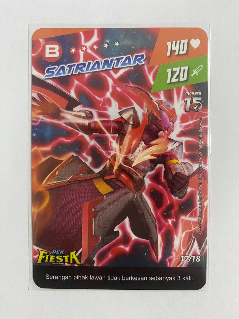 [LIMITED] PEK FIESTA BOBOIBOY MONSTA GALAXY CARD 2024/2025 [SATRIANTAR ...