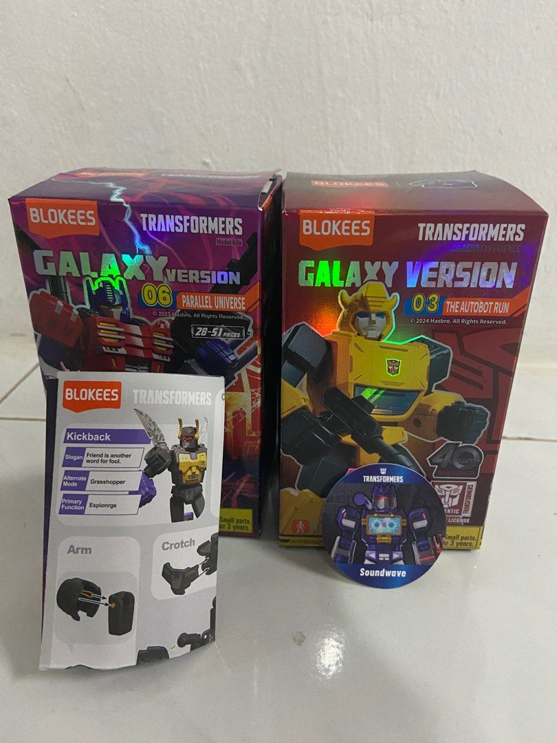 Lot Blokees Transformers Secret Soundwave 03 & Kickback 06, Hobbies ...