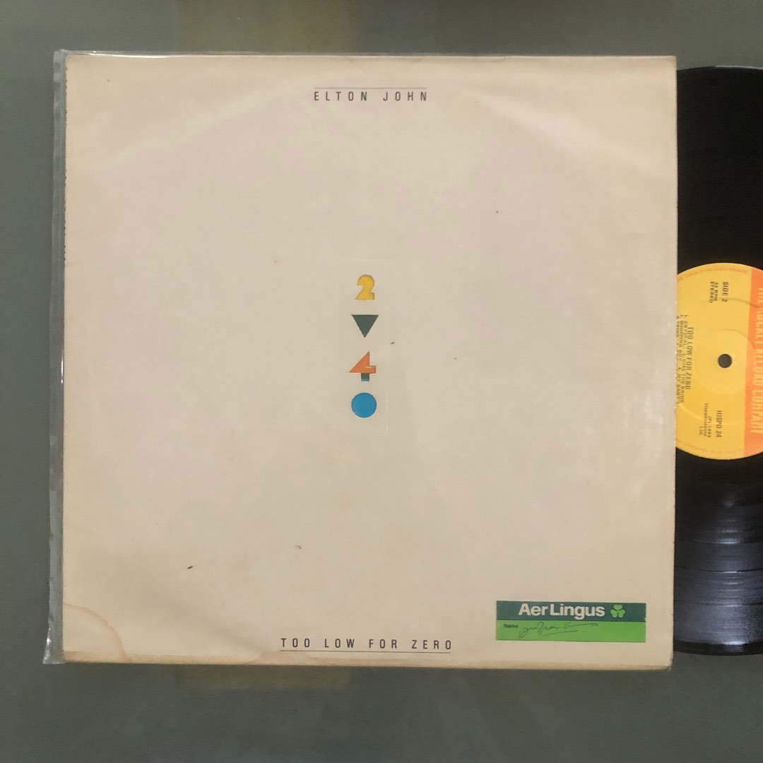 Lp - Elton John (Too Low For Zero), Hobbies & Toys, Music & Media ...