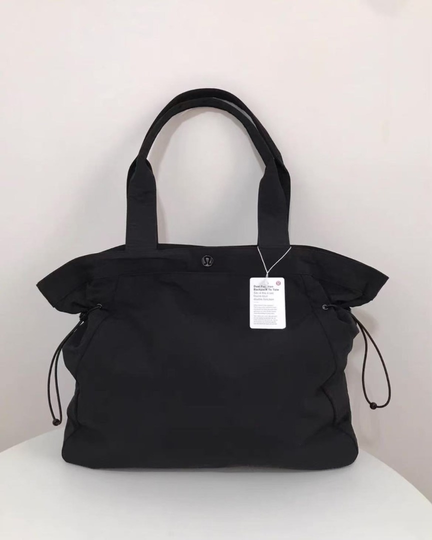 Lululemon Side-Cinch Tote Bags 18L Black, Women's Fashion, Bags & Wallets, Tote Bags on Carousell