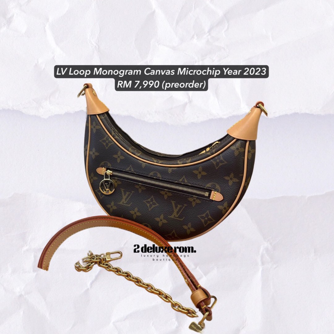 LV Loop Monogram Canvas Microchip Year 2023 | FIXED PRICE, Luxury, Bags ...