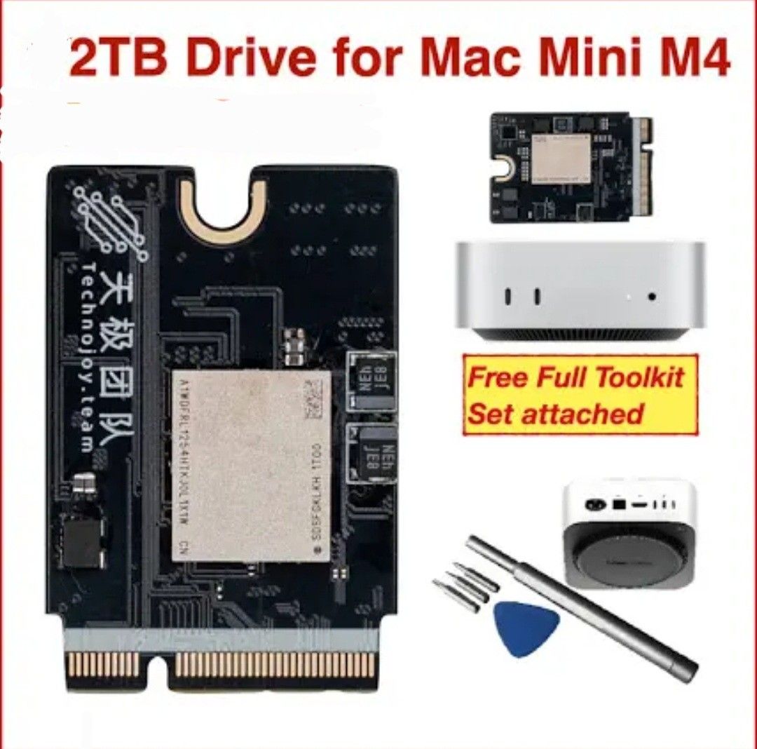 Mac Mini M4 SSD Upgrade Kit - 2TB Storage with Free Full Toolkit ...