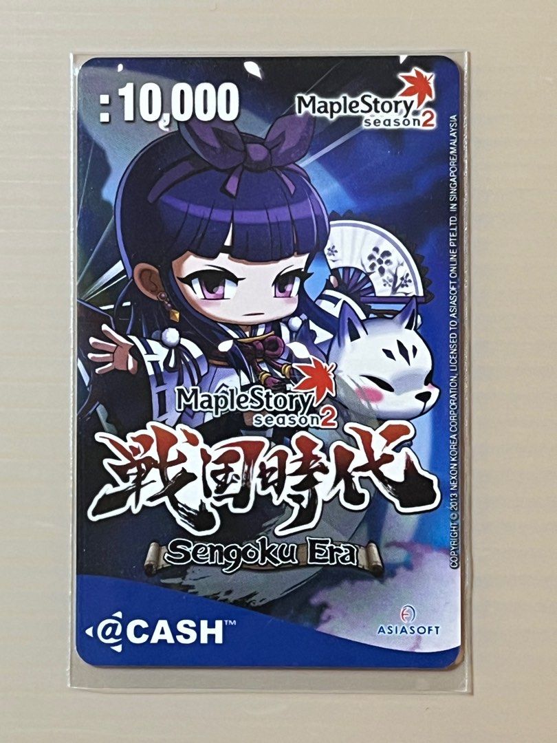 Maplestory aCash / @Cash 10 RARE Used Cards at $10 per Card, Hobbies ...