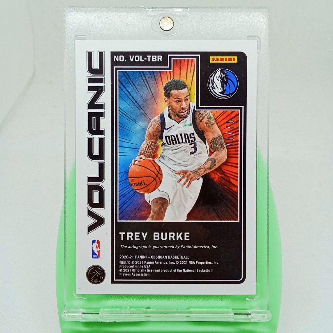 NBA Card | 2020-21 Trey Burke Obsidian 75/75 Volcanic Insert Autograph ...