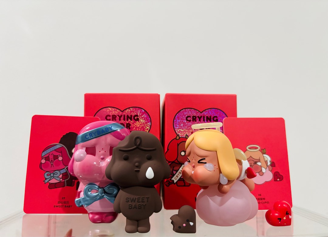 NEW Set of 2 POP MART CRY BABY CRYING FOR LOVE Sweet Baby & Stupid ...