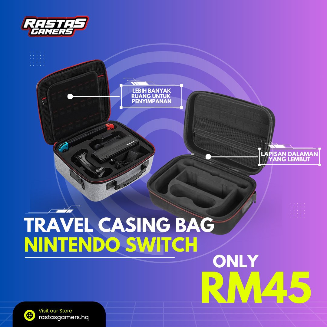 Nintendo Switch Travel Casing Bag for V1/V2/ OLED, Video Gaming, Gaming ...