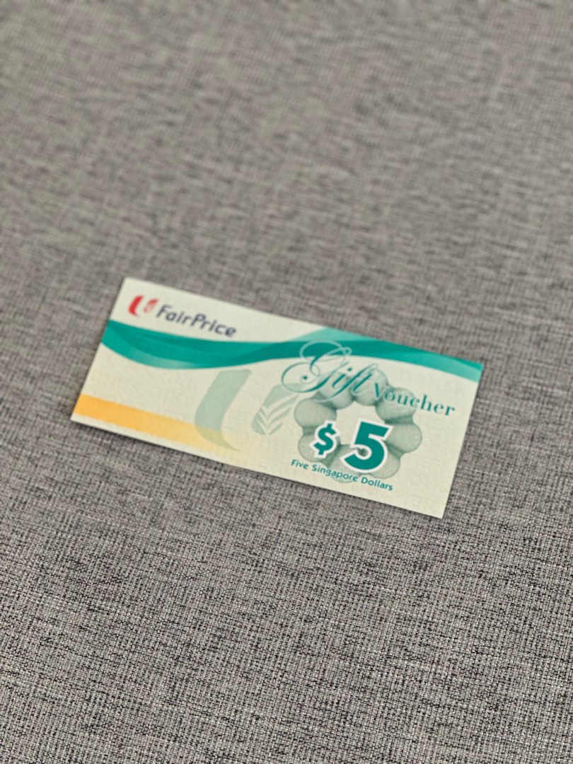 NTUC FairPrice Gift Voucher $5 at 10% off, Tickets & Vouchers, Vouchers ...