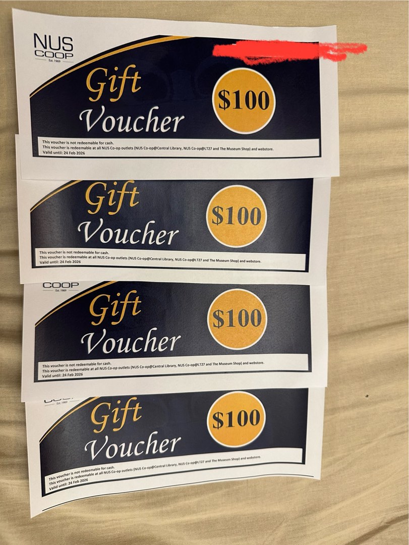 NUS coop vouchers, Tickets & Vouchers, Vouchers on Carousell