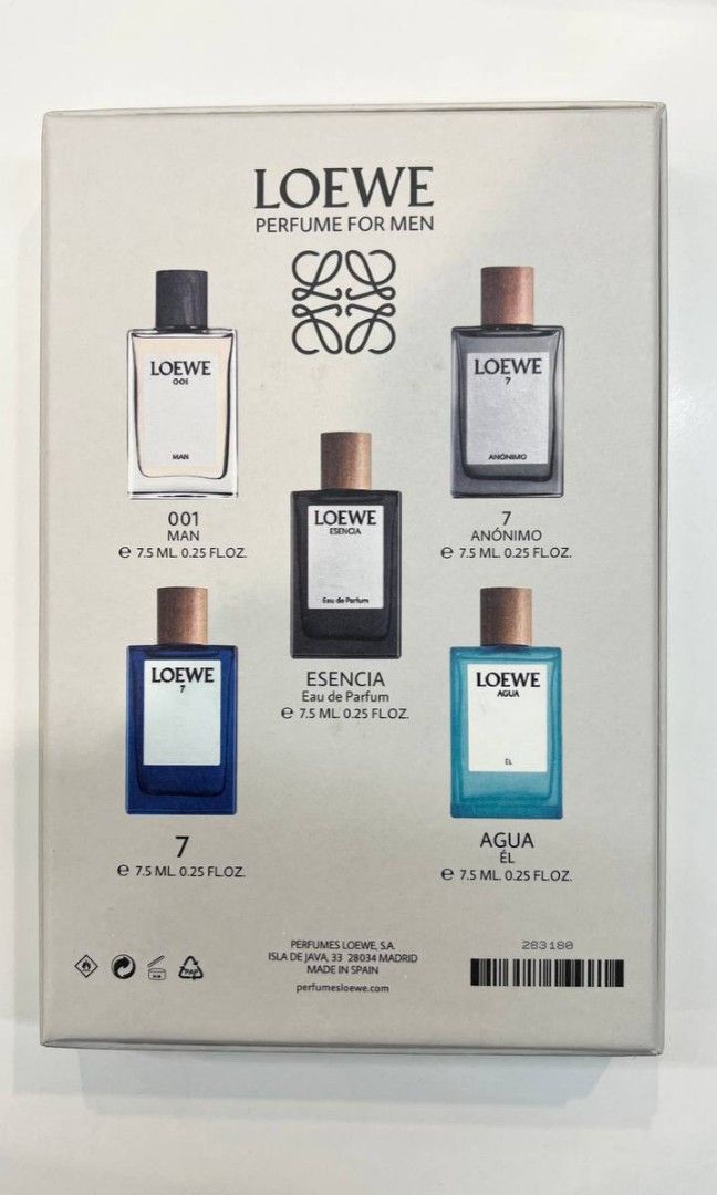 ORIGINAL PERFUME LOEWE EDP PERFUME FOR MEN 5IN1 (5X 7.5ML) WPB, Beauty ...