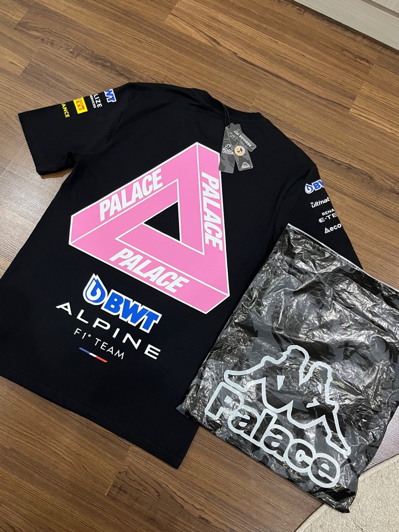 PALACE x Alpine F1 x Kappa tshirt black palace alpine, Men's Fashion ...