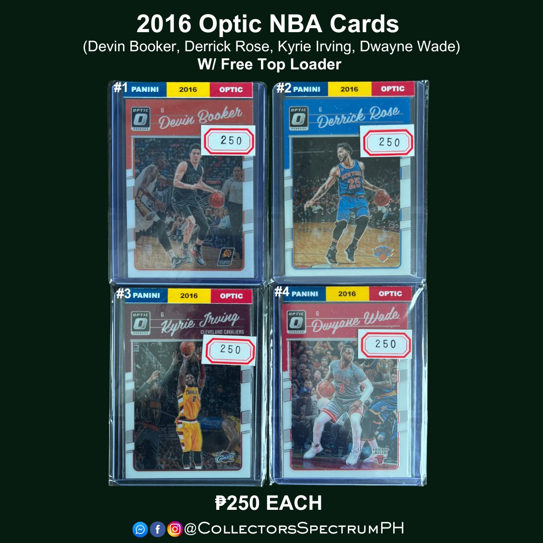 Panini 2016 Optic NBA Cards with Free Toploader (Devin Booker, Derrick ...