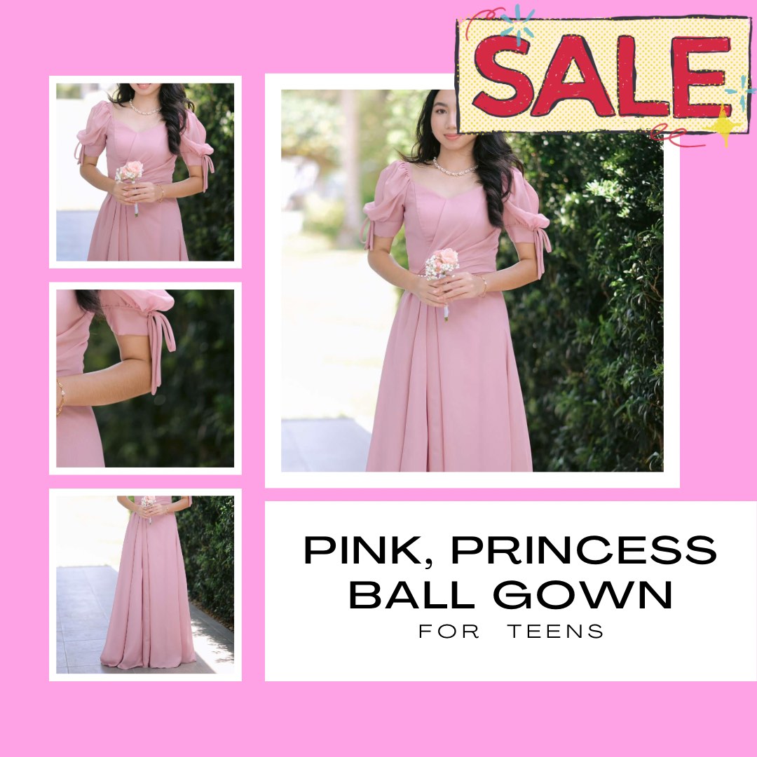 PINK PRINCESS BALL GOWN | PANG ABAY, Women's Fashion, Dresses & Sets ...
