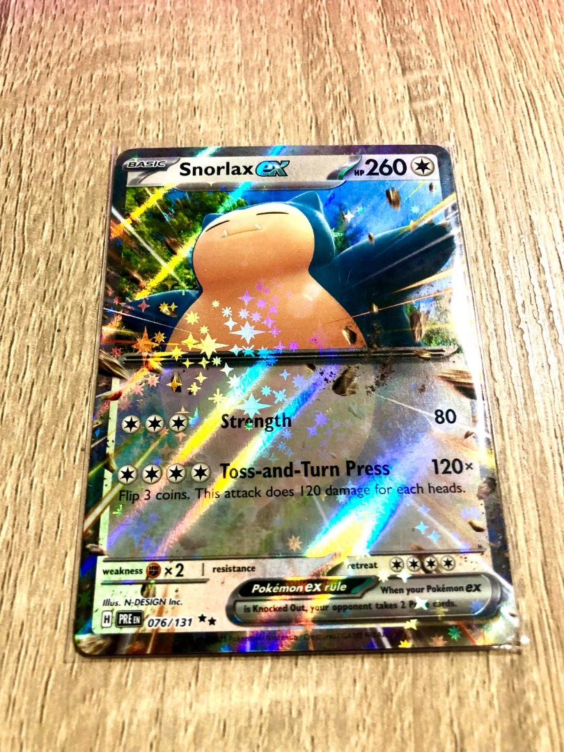 Pokemon PTCG ETB Prismatic Evolutions Snorlax EX 卡比獸 076/131, 興趣及遊戲, 玩具 & 遊戲類 - Carousell