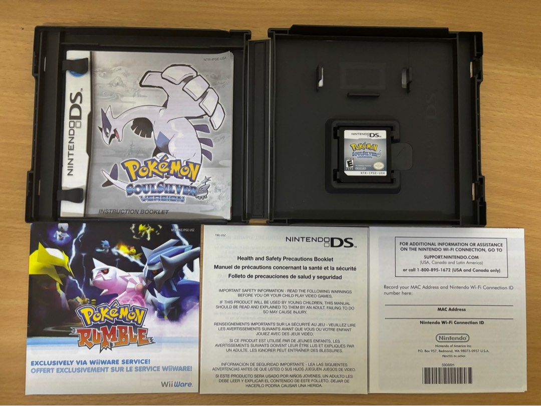 Pokemon Soul Silver Version Authentic CIB Nintendo Ds/2ds/3ds, Video ...